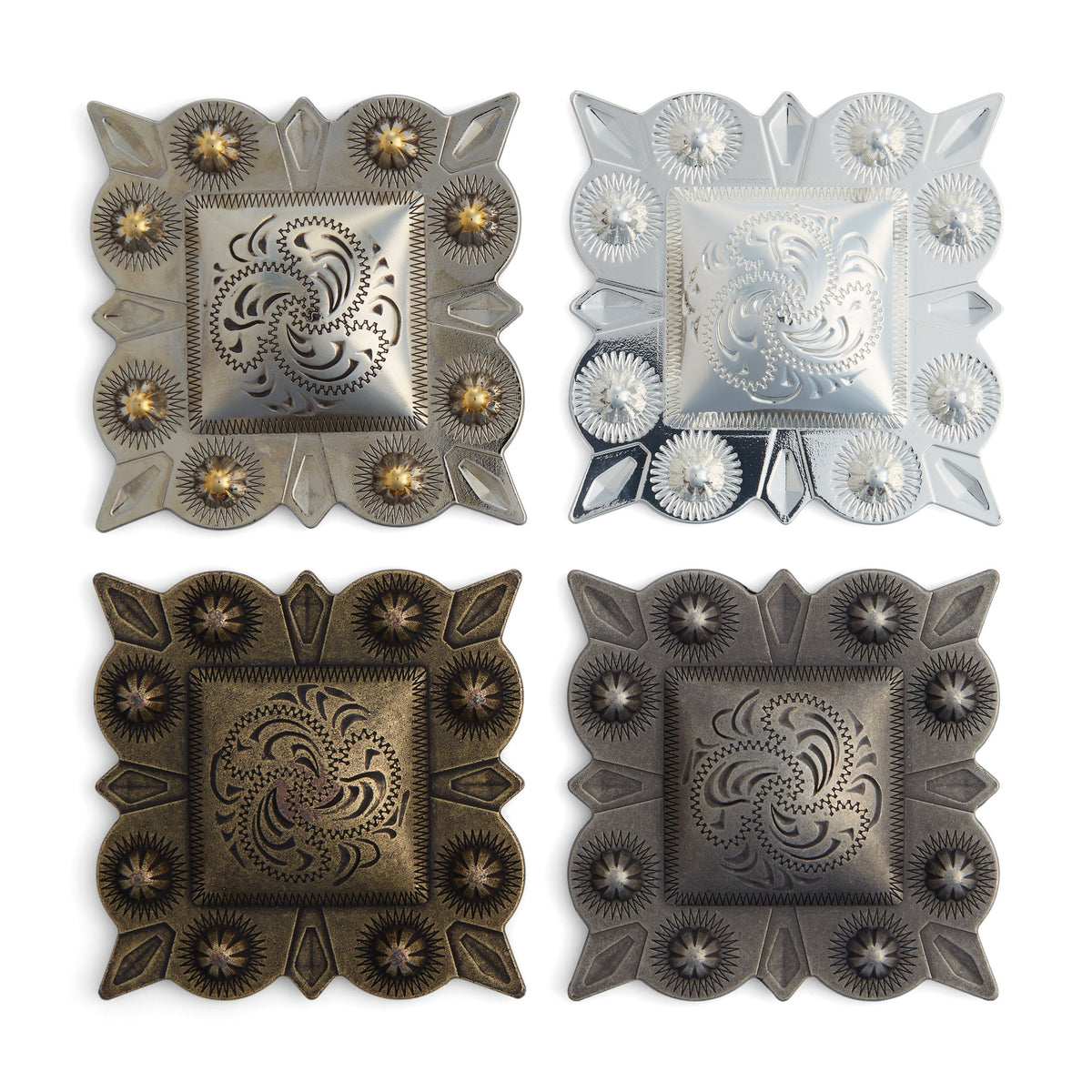 Large Square Berry Concho - FINAL SALE — Tandy Leather Canada