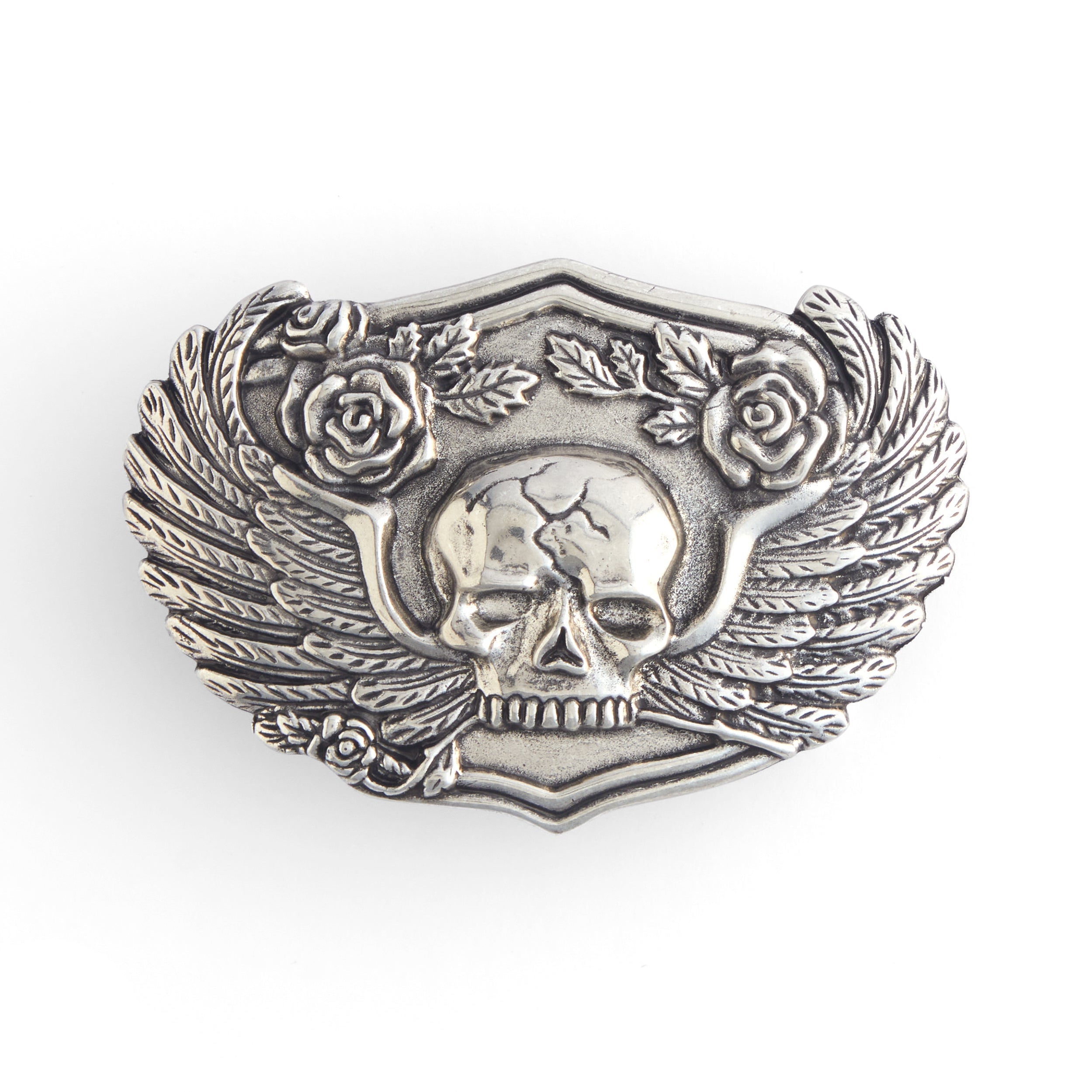 Skull Buckle Antique Silver — Tandy Leather Canada