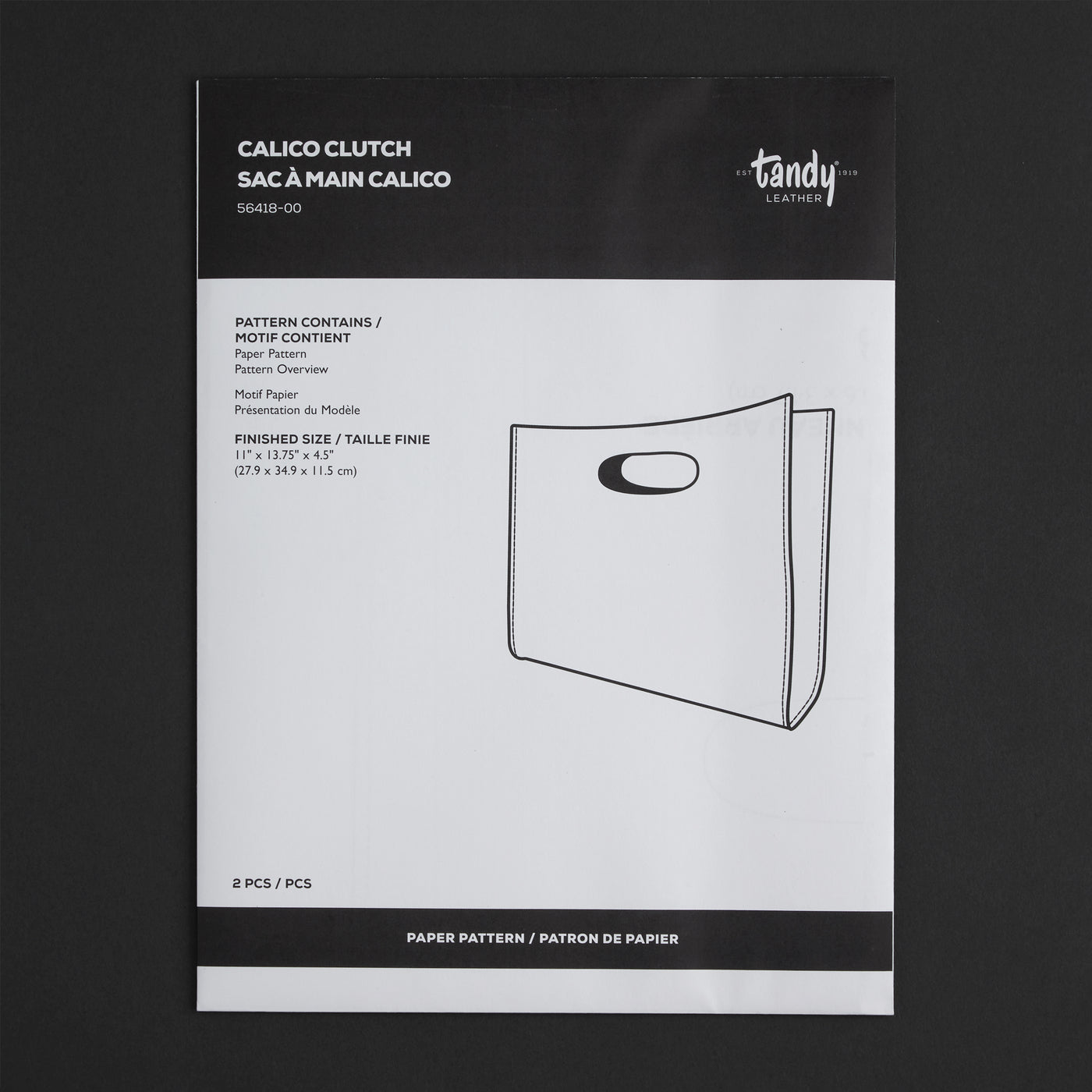 Calico Clutch Paper Pattern | Tandy Leather — Tandy Leather Canada
