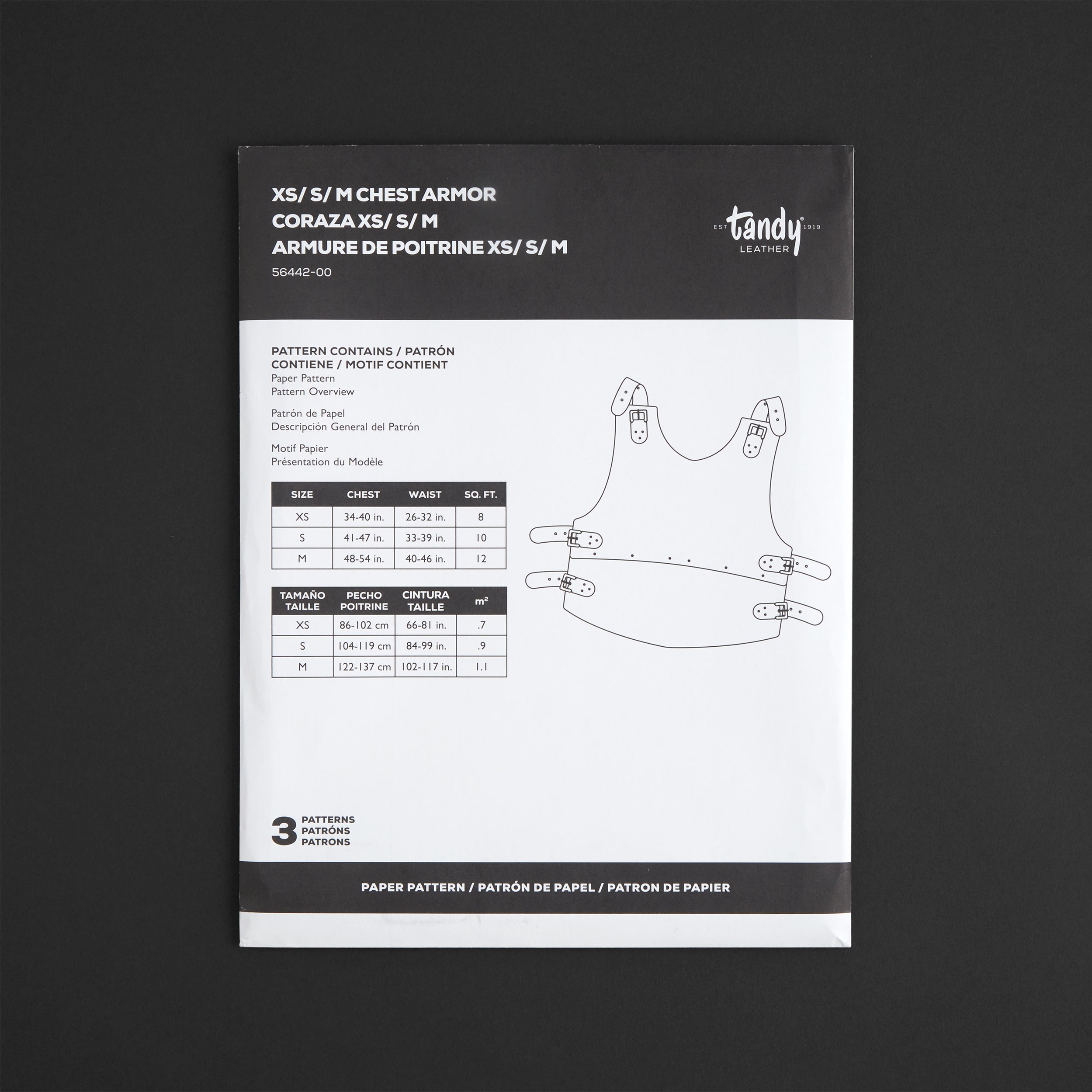 Chest Armor Paper Pattern — Tandy Leather Canada