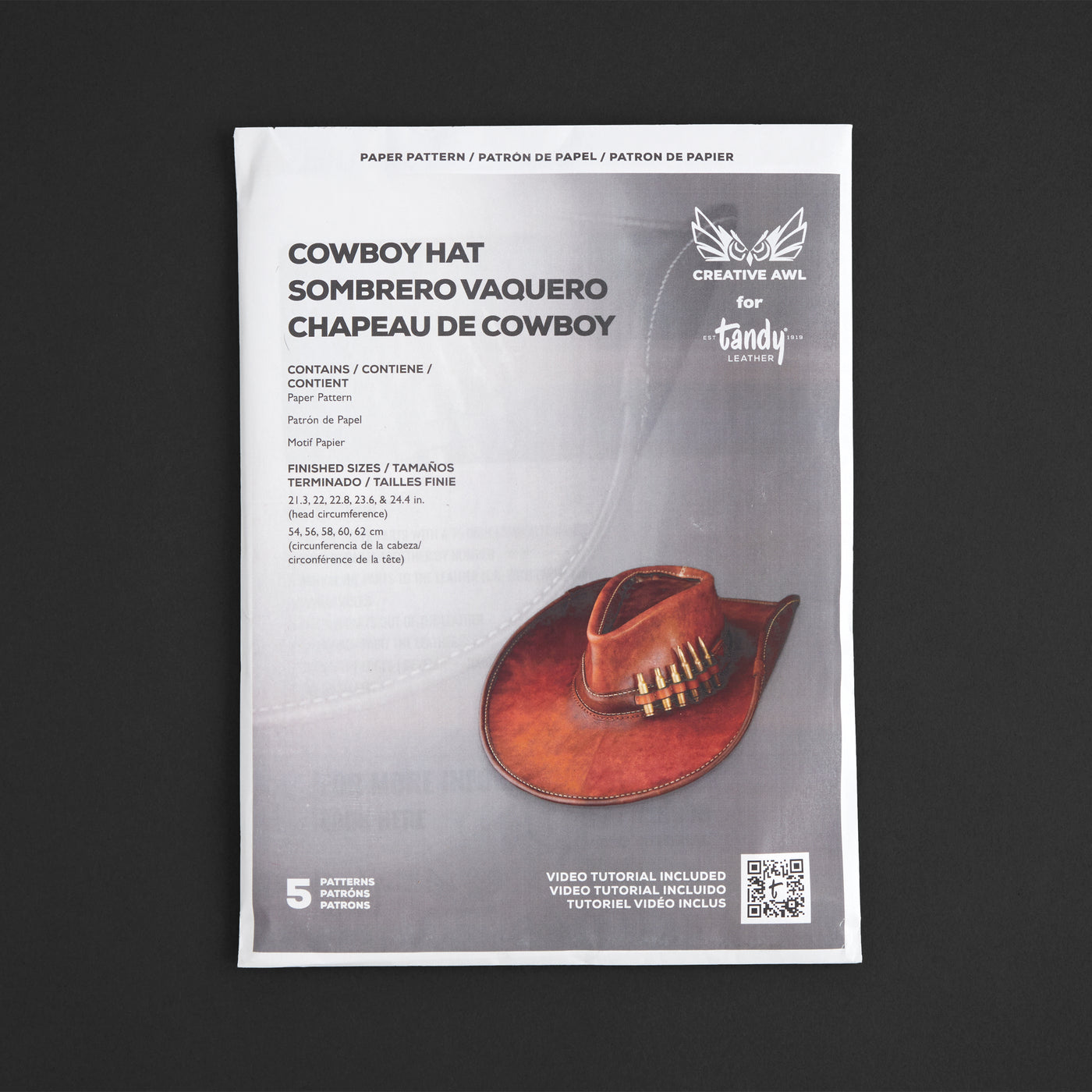 Creative Awl Cowboy Hat Paper Pattern — Tandy Leather Canada