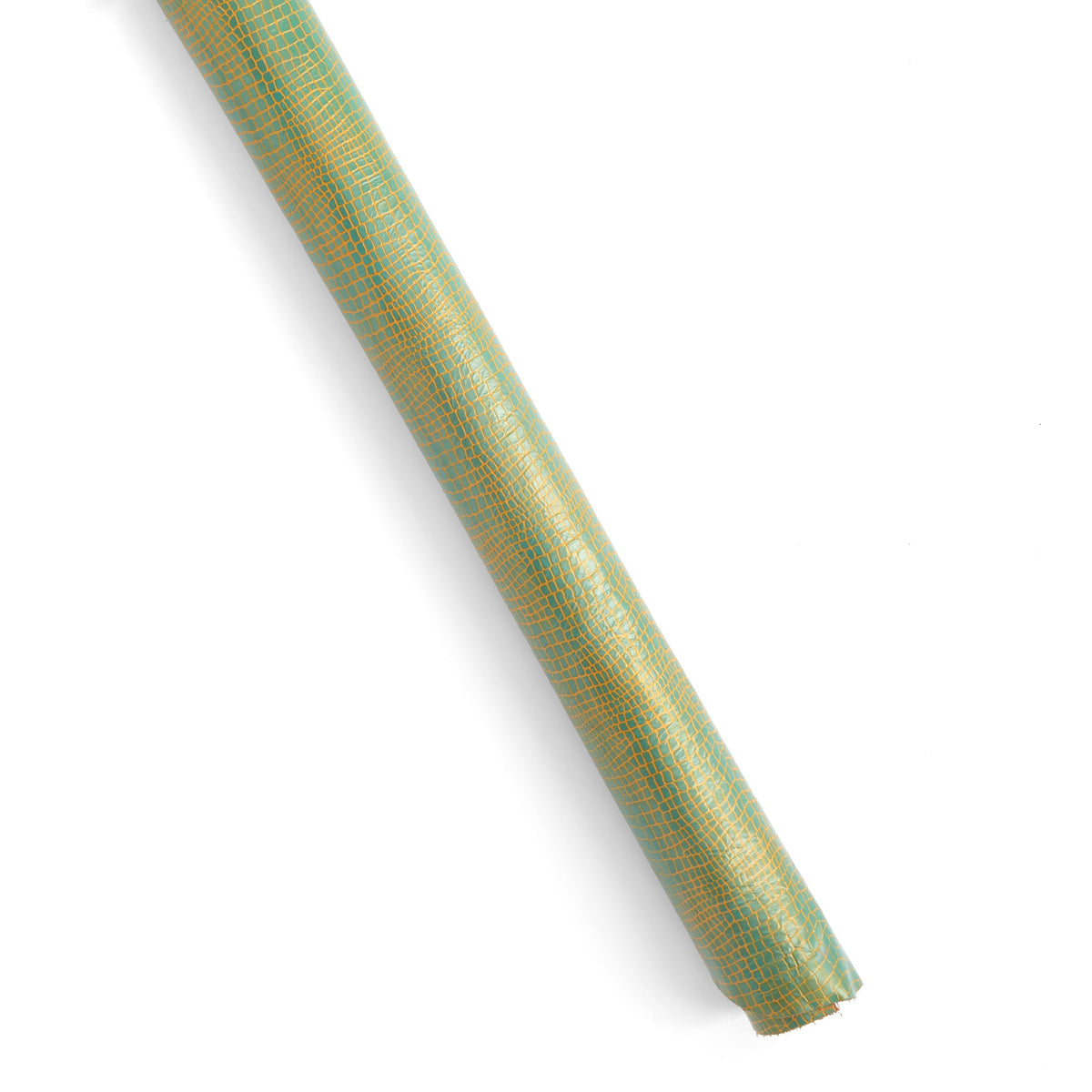 Croc Embossed Veg-Tan Single Shoulder Green & Yellow — Tandy Leather Canada