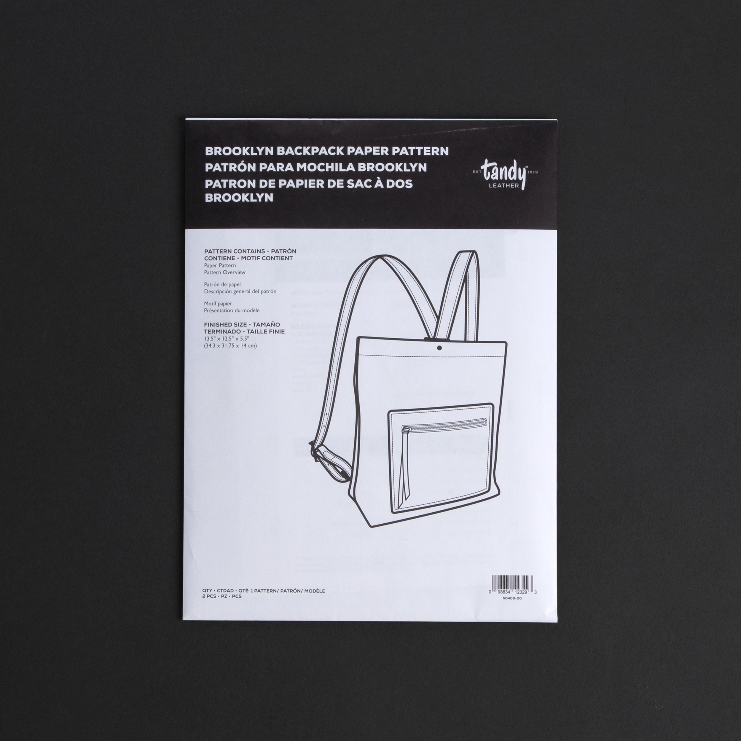 Brooklyn Backpack Paper Pattern — Tandy Leather Canada