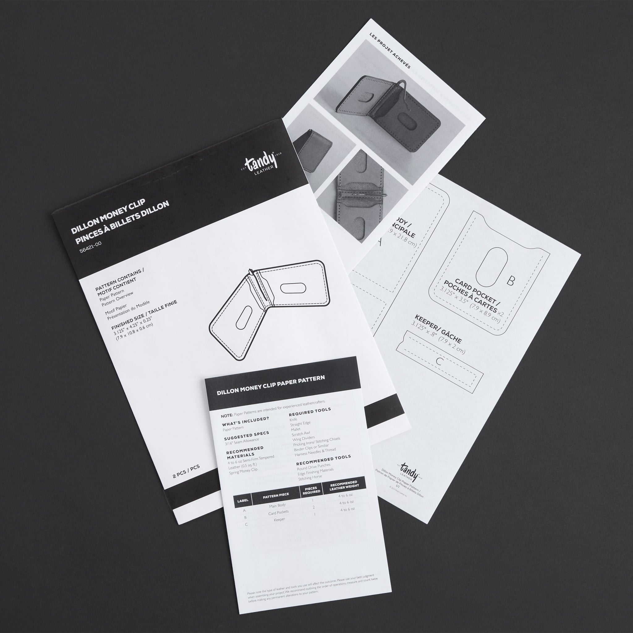 Acheter des patrons en papier pour portefeuilles | Tandy Leather ...