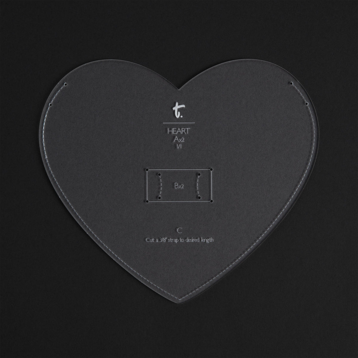 Heart Crossbody Bag Acrylic Template | Tandy Leather — Tandy Leather Canada